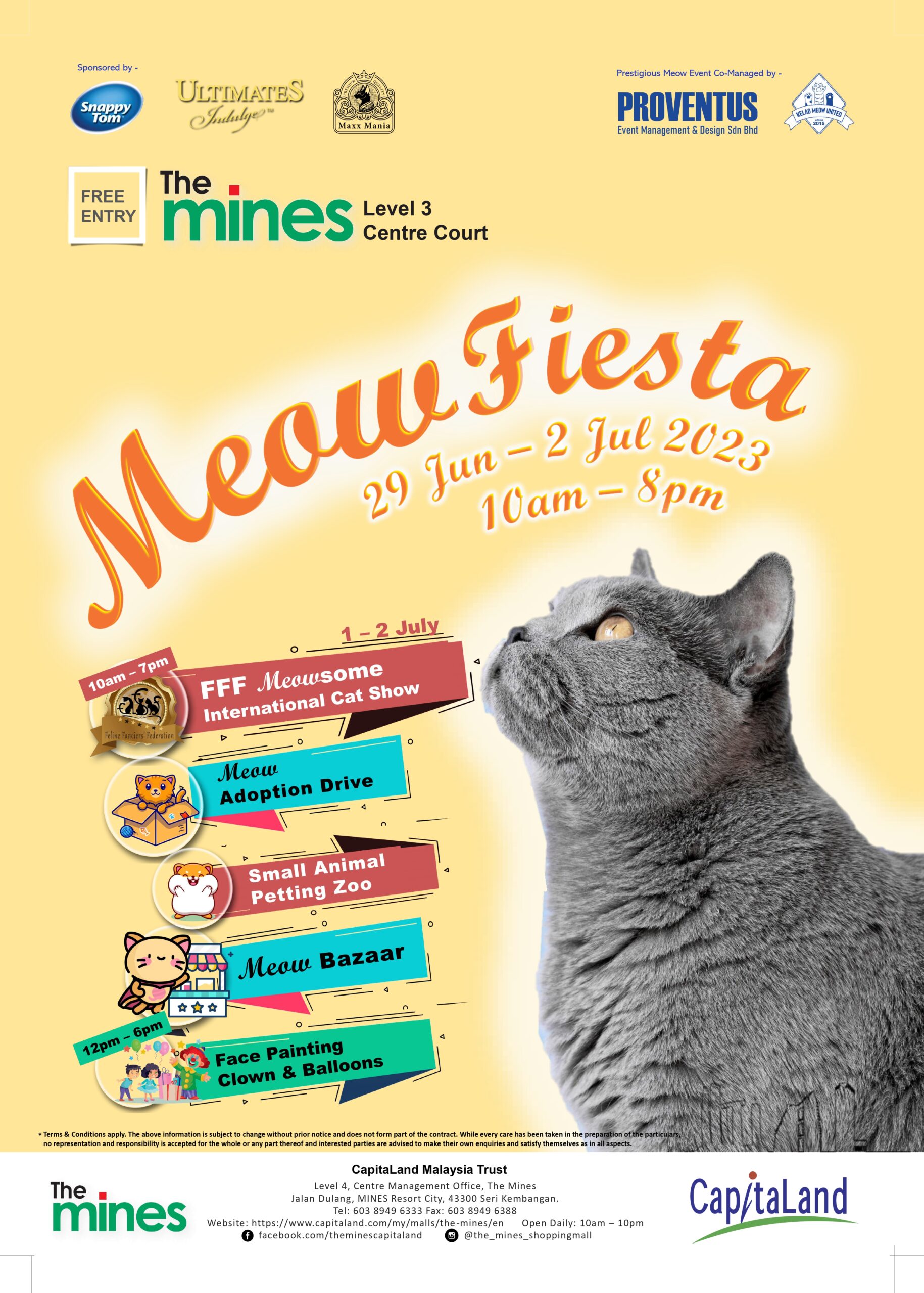 Capitaland Invites Cat Enthusiasts To Join The Meow Fiesta 2023 At The ...